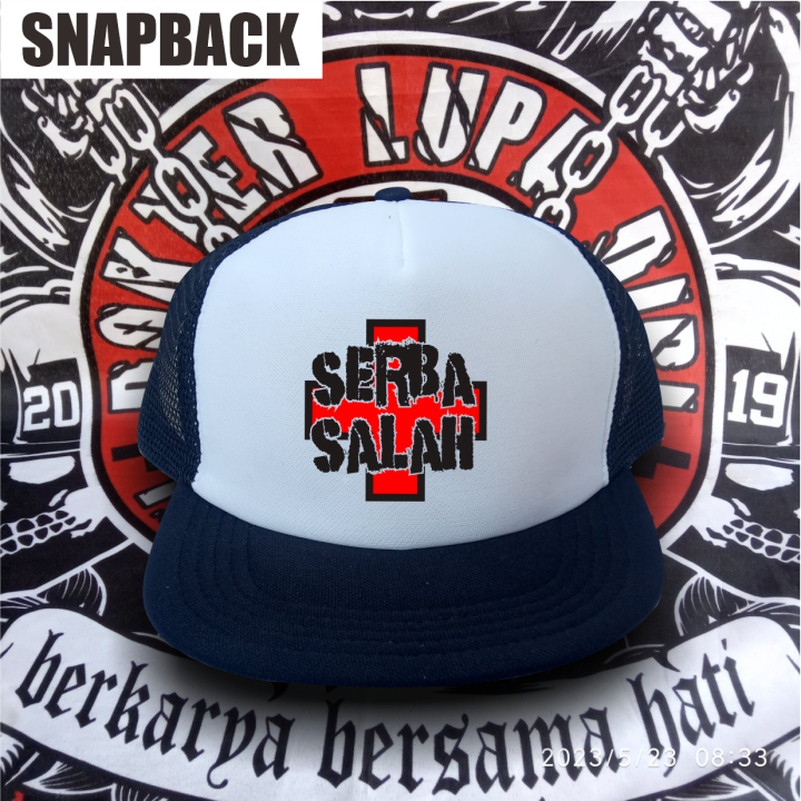 Topi snapback jaring Team sakit logo palang merah Dokter Lupa Diri ...
