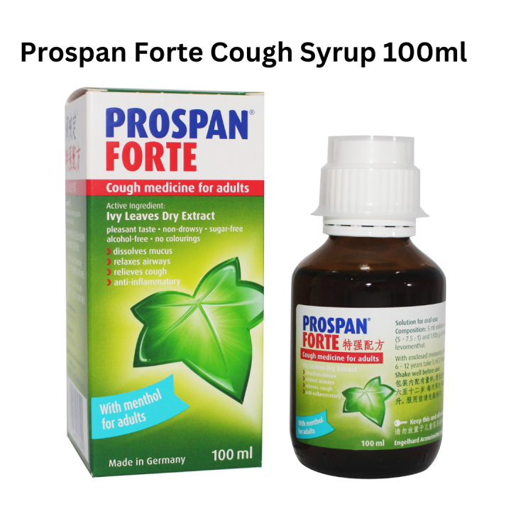 Prospan Forte Sugar Free Cough Syrup With Menthol 100ml Unique Ivy