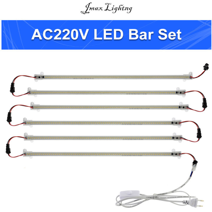 Jmax 220V LED Bar Light Rigid Strip Under Cabinets 72LEDs 30cm 40cm ...