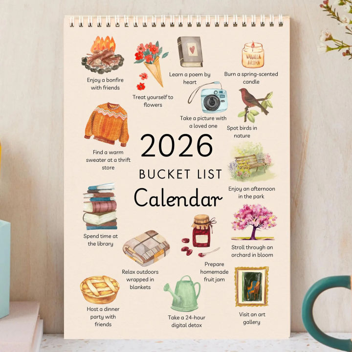 Sanwood® Bucket List Calendar 2026 2026 Adventure Calendar 2026 Monthly ...