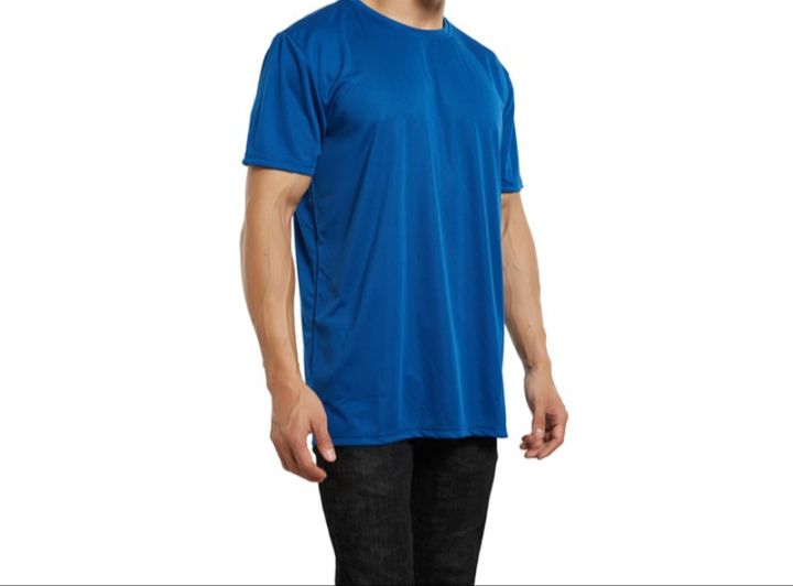 ACTIVE-DRY Plain Drifit T-Shirt ROYAL BLUE O-Neck Sportswear for ...