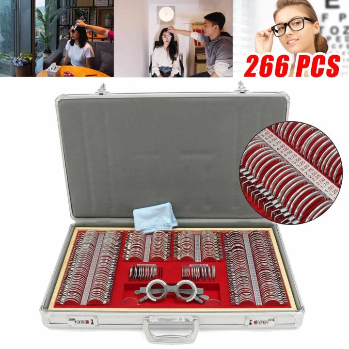266Pcs Adjustable Optometry Test Optical Trial Lens Set Metal Rim ...