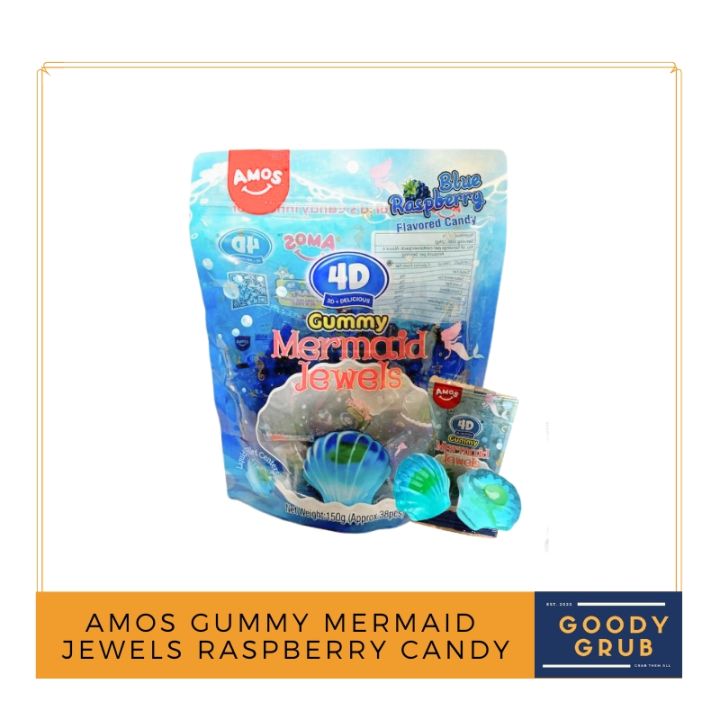 Amos Raspberry Fruity Burst Mermaid Gummy Candy | Lazada PH