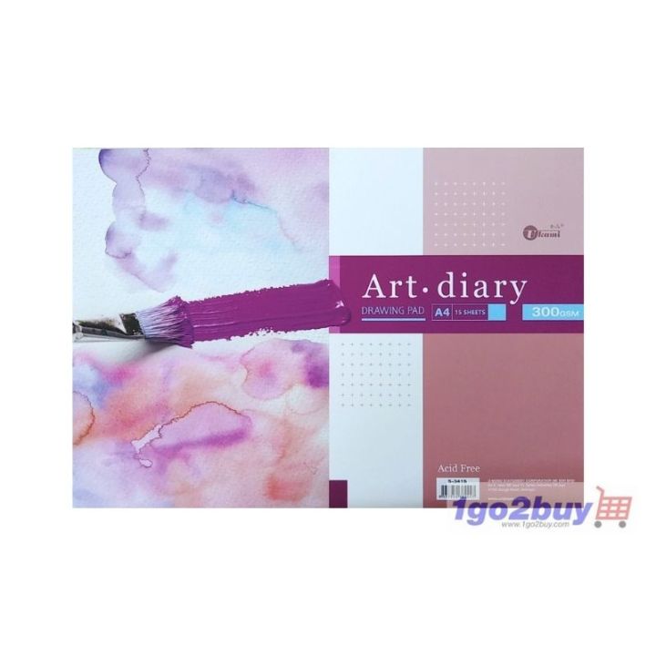 Ukami A4 Art Diary Drawing Pad 15's 300Gsm ( S-3415 ) | Lazada