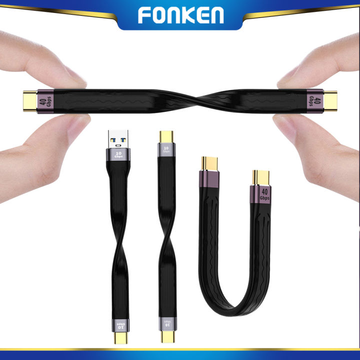 Fonken USB 4.0 Gen3 Data Cable PD 100W 5A Fast Charging USB C to Type C ... Fonken USB 4.0 Gen3 Data Cable PD 100W 5A Fast Charging USB C to Type C ...