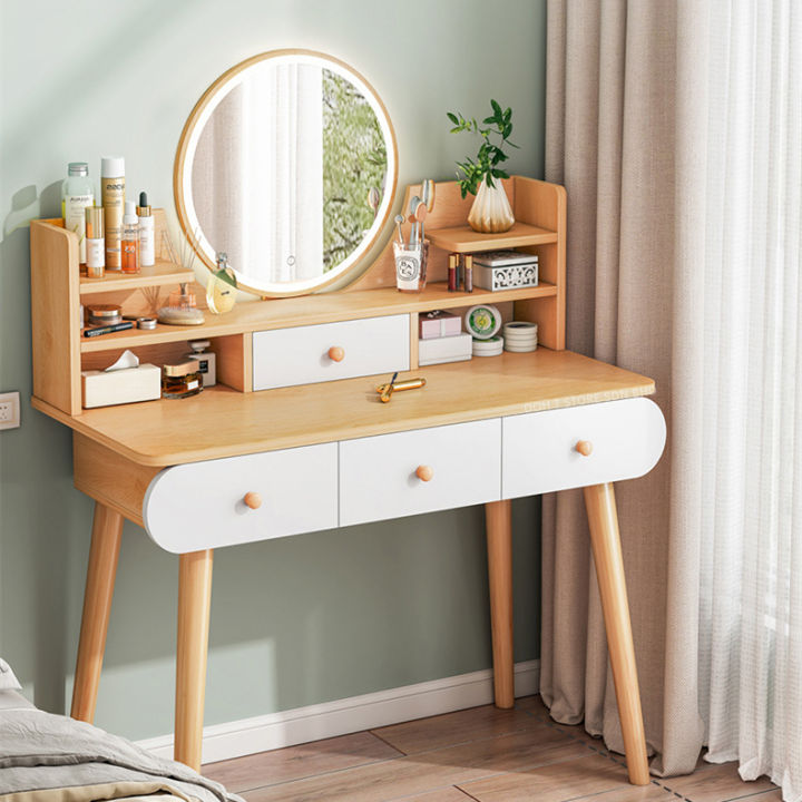 Modern Home Vanity Table with Mirror LED Makeup Dressing Table with ...