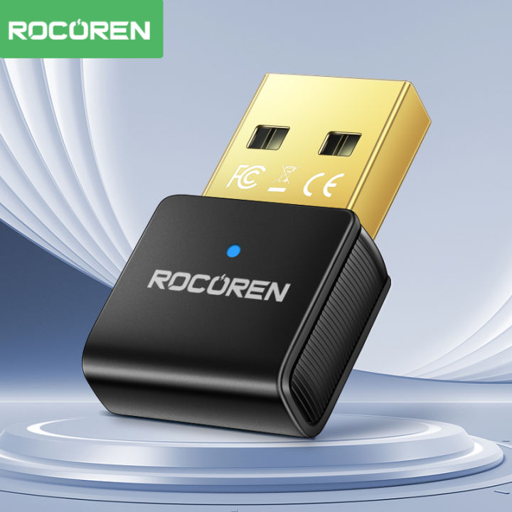 Rocoren Wireless USB Adapter 5.3 Bluetooth Receiver Audio Transmitter ...