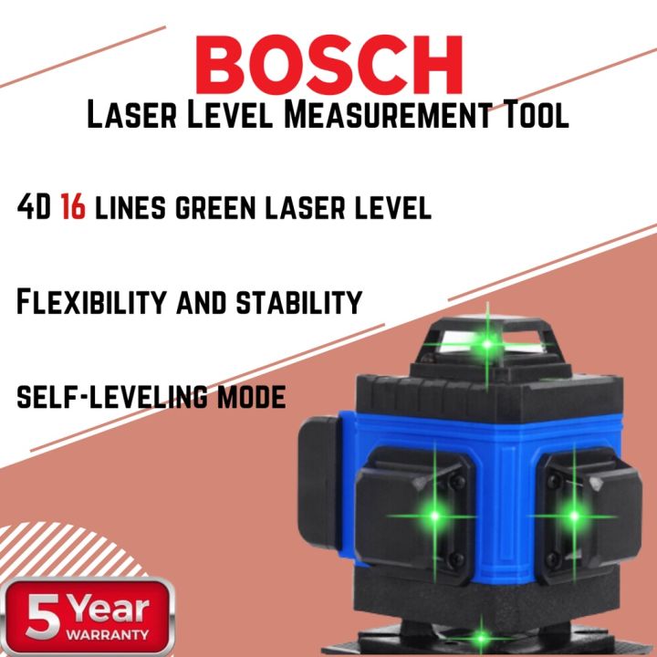 Bosch Auto Measurement Tool Line Laser Level Green Light Self-Leveling ...