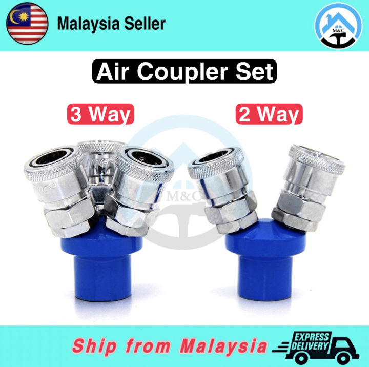 Air Compressor Manifold 2Way & 3way Quick Connect Multi Hose Coupler Fitting Coupling,Air Cupla ...