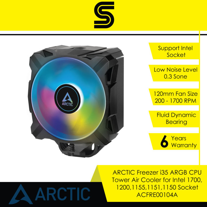 ARCTIC Freezer i35 ARGB CPU Tower Air Cooler for Intel 1700,1200,1155 ...