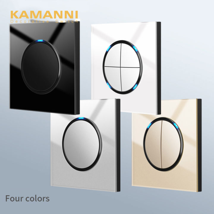 Kmanni Glass Wall Power Switch Modern Lighting Switch Universal 10 Pin ...