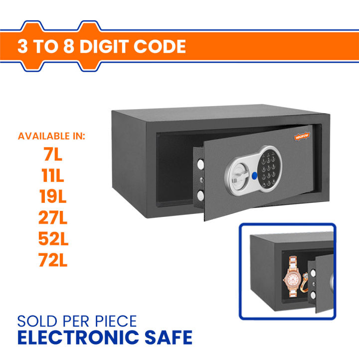 Wadfow Wall Mounted Keypad Electronic Safe Box 7L-27L Personal Password ...
