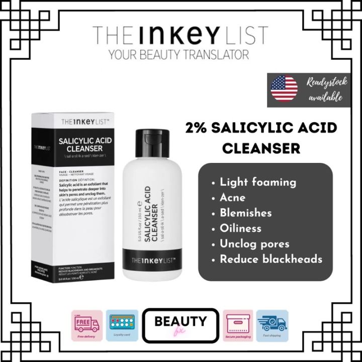 THE INKEY LIST Salicylic Acid Cleanser Acne + Pore Cleanser 150ml Full ...