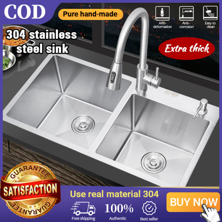 SUS304 Stainless Steel Sink Inlay 3.0MM Kitchen Sink Sink Advanced Home ...