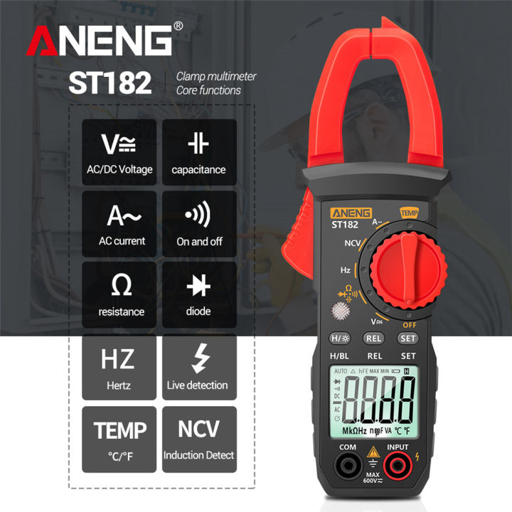 KKmoon 4000 Counts Digital AC Current Clamp Meter 400A Automatic Range ...