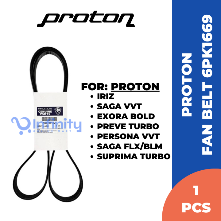 PROTON Genuine Fan Belt 6PK1669 For Persona Vvt/ Saga Vvt/ Saga Flx ...