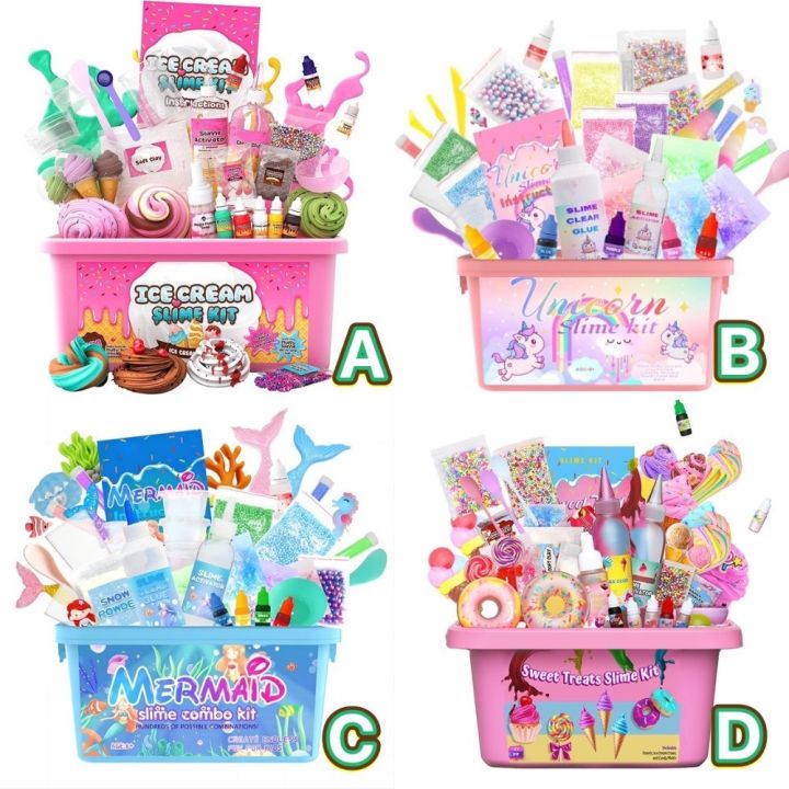 D.I.Y slime box set ชุดทำSlime ชุดใหญ่พร้อมกล่อง ที่เด็กเด็กต้องร้องว้า ...