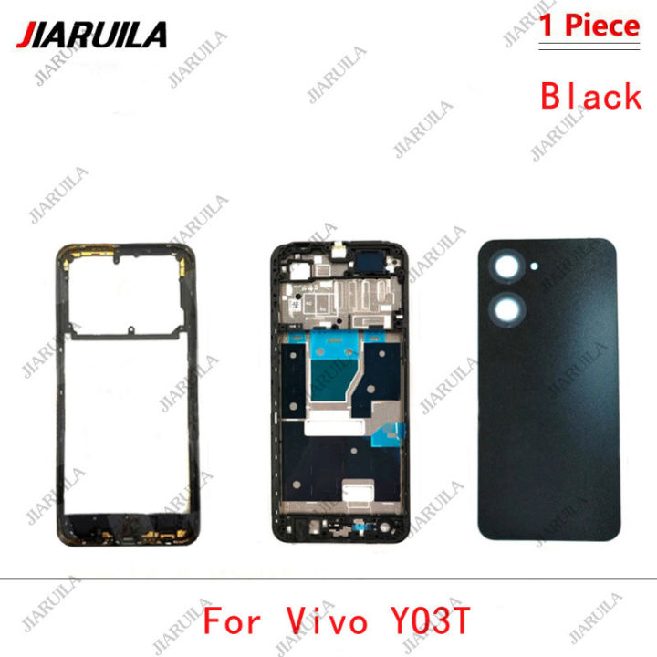 Back Cover For Vivo Y03T Front LCD Middle Frame Battery Housing Cover ...
