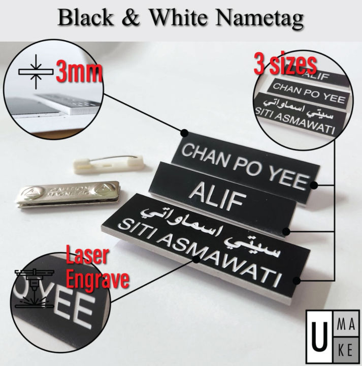 Magnet / Pin School Name Tag Nama Sekolah Tag Nama Guru Tag Nama ...