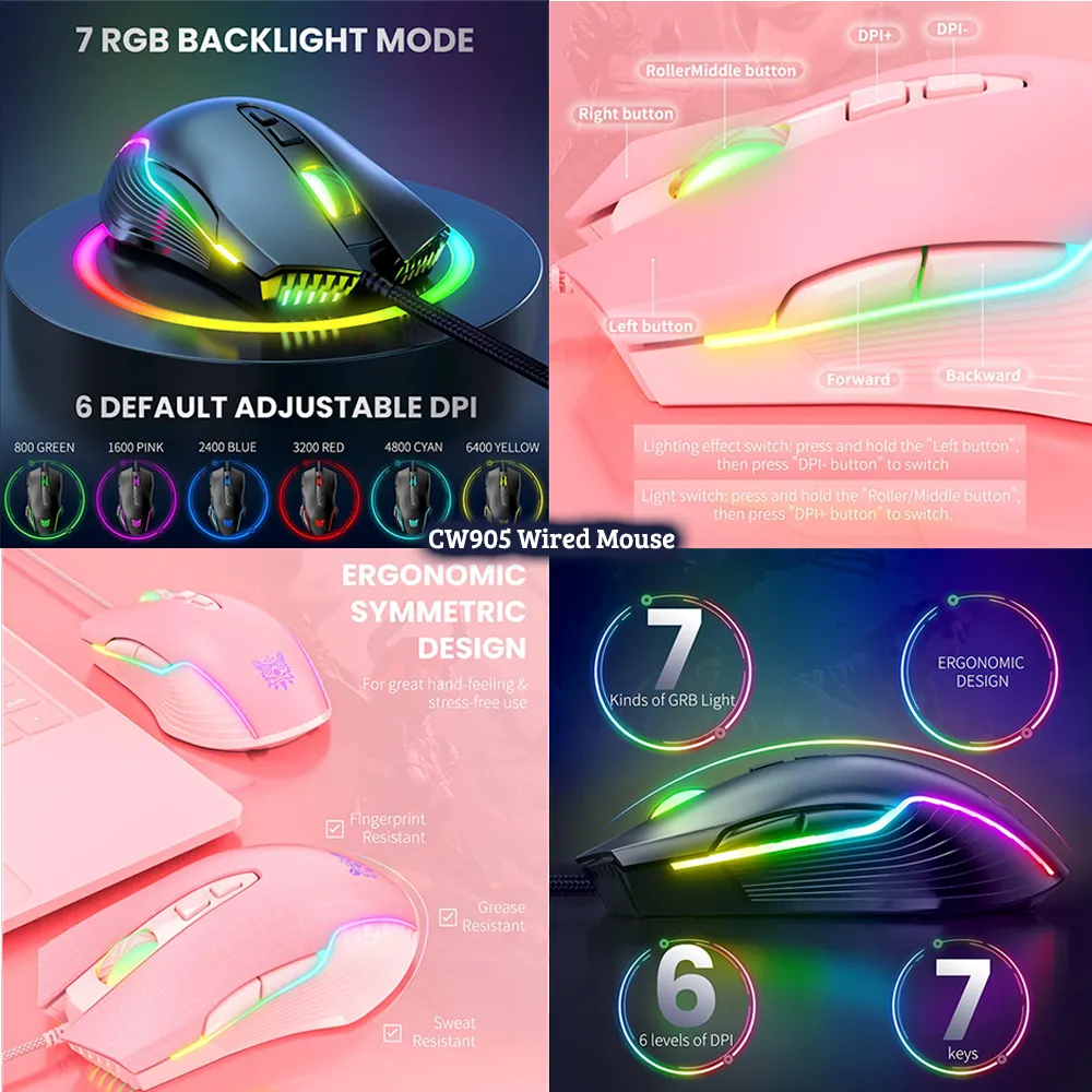 ⭐[SG SELLER]⭐ Onikuma RGB Gaming Keyboard and Mouse - CW905 / G26 / G27 ...