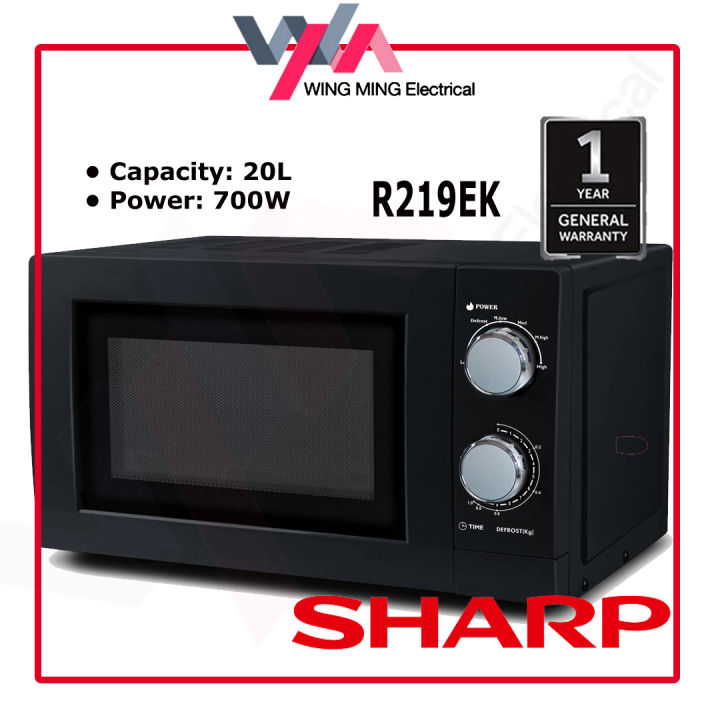 Sharp 20L Microwave Oven (R219EK) Black Color | Lazada