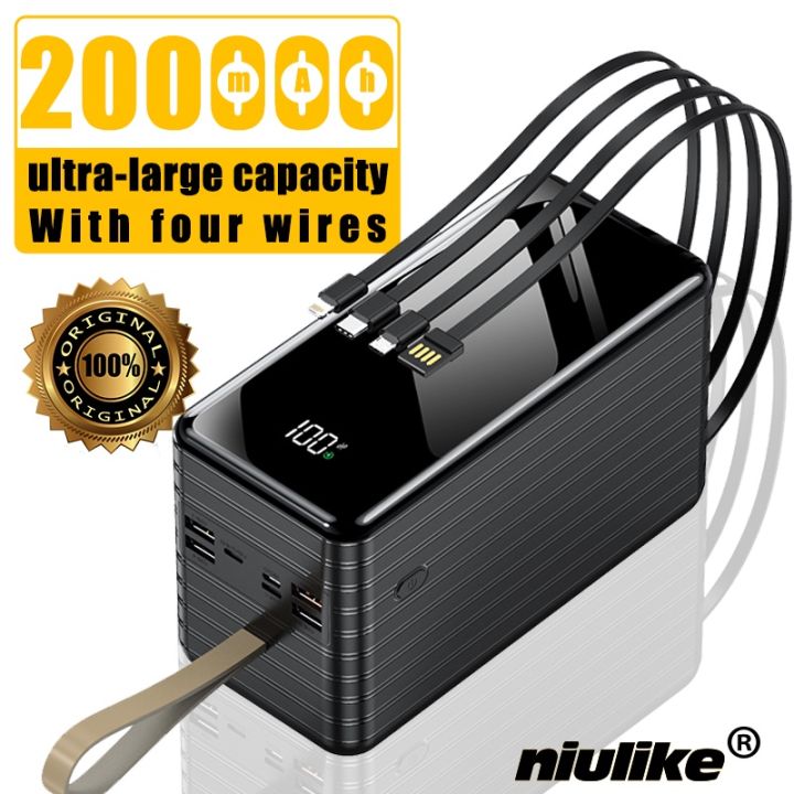 powerbank Original 200000 mAh Built-in 4 Charging Cables brand Buy ...