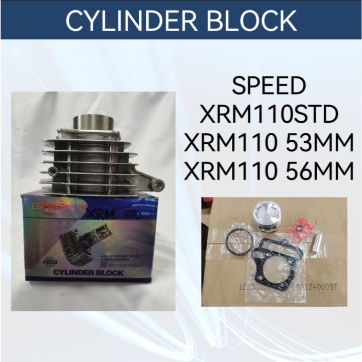 SPEED Cylinder Block Set XRM110 STD/XRM110 53MM/XRM110 56MM | Lazada PH