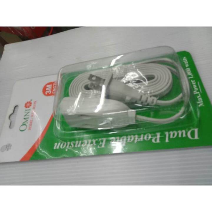 Omni Dual Portable Extension Cord 3 Meters Length Lazada Ph
