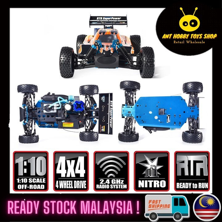 HSP 1/10 Buggy Nitro 94106 (2Speed Gear) 4WD RC Buggy Remote Buggy High ...