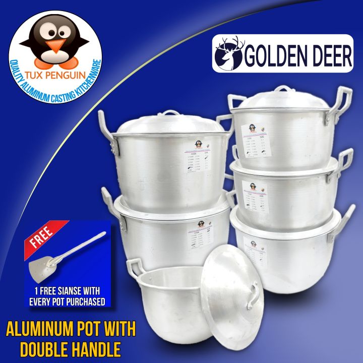 EXTRA LARGE CALDERO WITH DOUBLE HANDLE / ALUMINUM POT / CASSEROLE POT ...