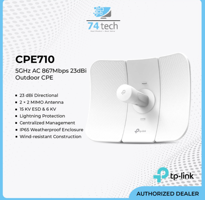 Free shipping 】TP-Link CPE710 5GHz AC 867Mbps 23dBi Outdoor CPE | Lazada PH