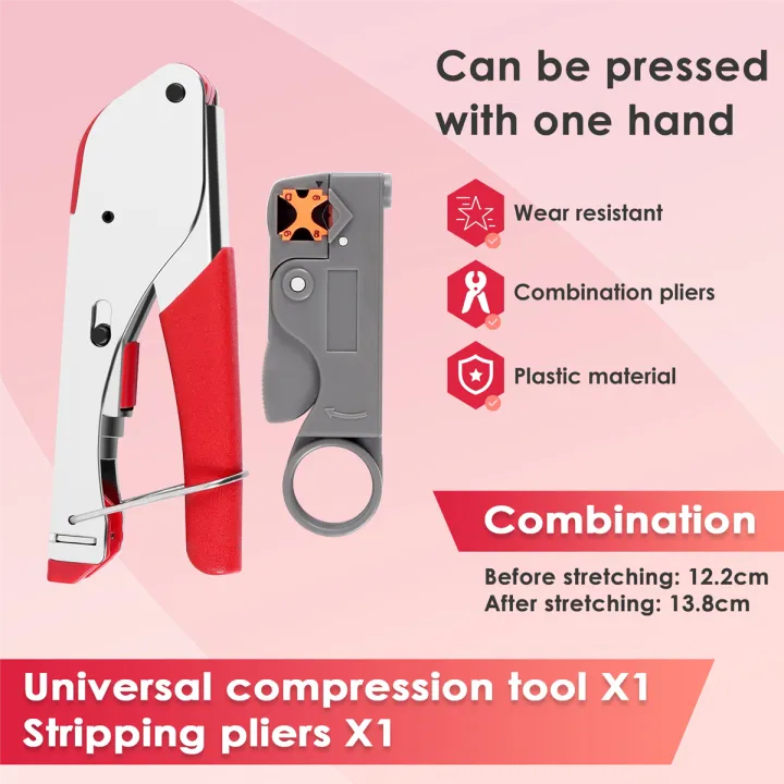 【LH7J】-New Multi Compression Coaxial Cable Crimping Tool F Rg6 Rg58 ...
