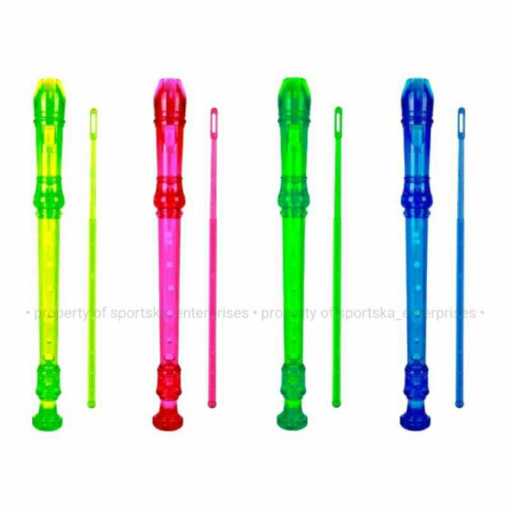 Sportska - Transparent Flute Recorder with Recorder Fingering Chart ...