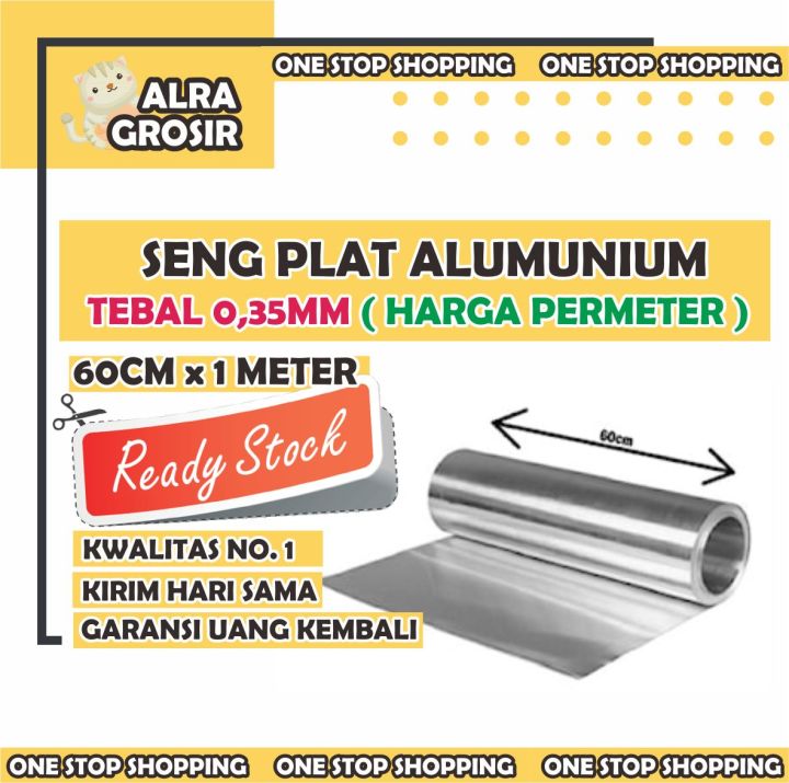 SENG PLAT ALUMUNIUM 0,25 MM 0,35MM PERMETER 60CM x 1 METER ALUMINIUM ...