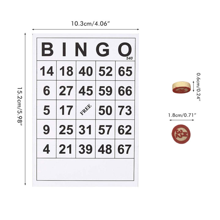 Vintage Wooden Bingo Game With 40 Bingo Number Cards and 75 Chess ...