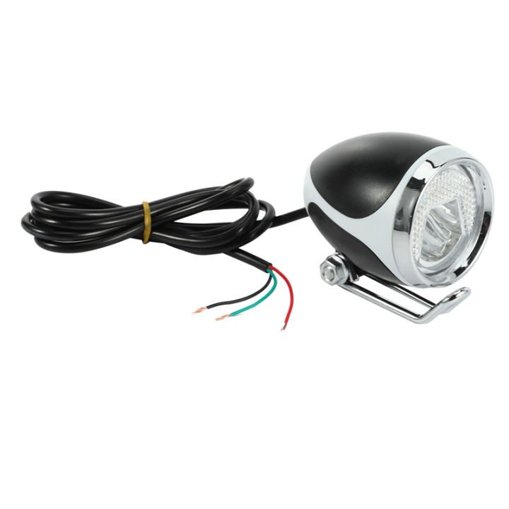 Ebike Light 24V36V48V LED Front Light with Horn Electric Bike Headlight ...