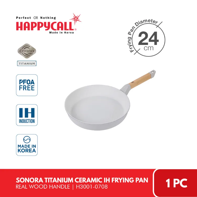 Happycall Sonora Titanium Ceramic IH Frying Pan | PFOA Free | Easy to Clean | Induction Ready ...