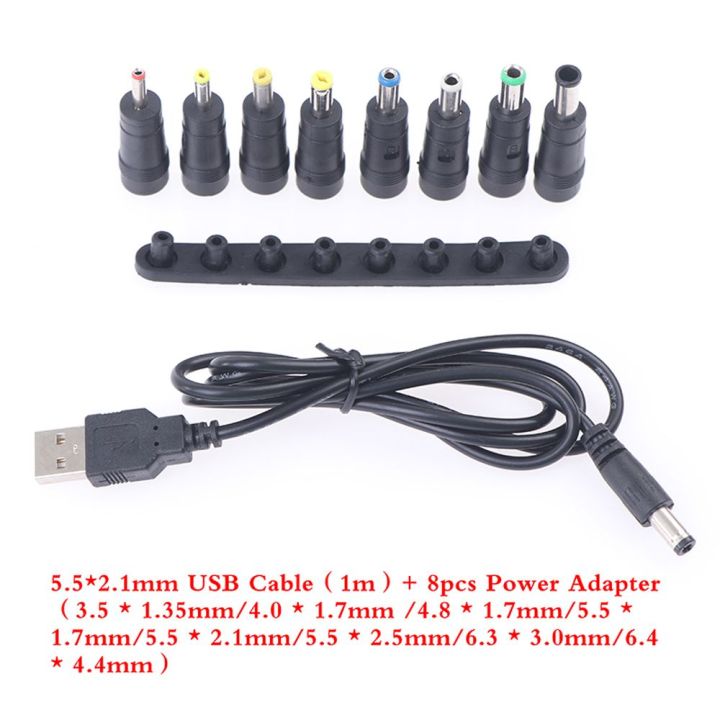 SERTRER Universal 1m Cable Conversion Plug Laptop Power Adapter 8 in 1 ...
