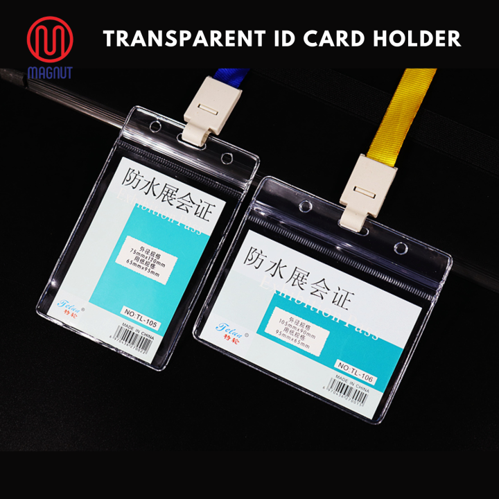 PVC Transparent Exhibition ID Card Holder Name Card Holder Name Tag ...