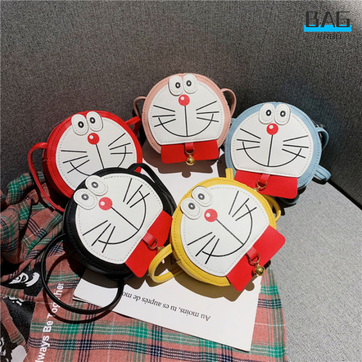 Cute Doraemon Coin Purse Kids Cartoon Anime Shoulder Bag Trendy Pu ...