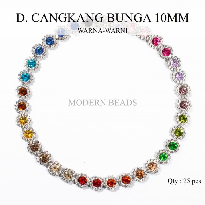 [25 pcs] 10mm D. Cangkang Bunga Warna Warni / Permata Cangkang ...