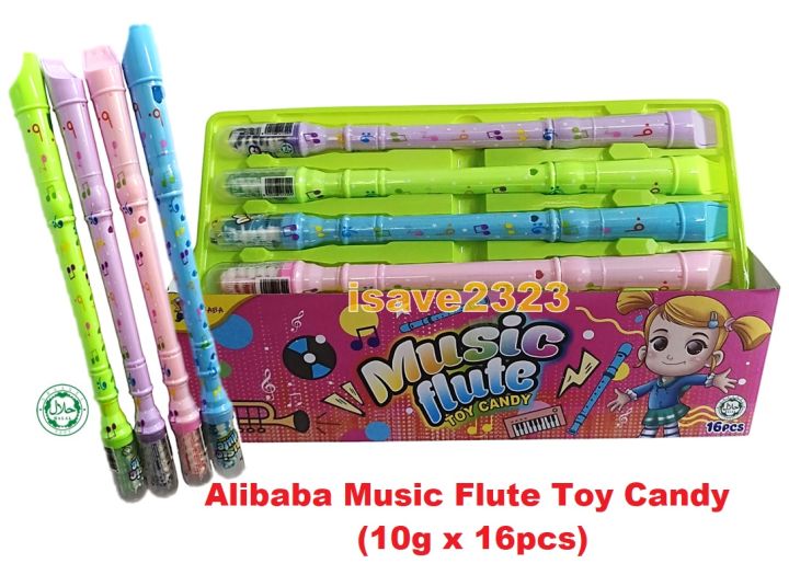 [HALAL] Alibaba Music Flute Toy Candy (10g X 16 pcs / Box) | Lazada