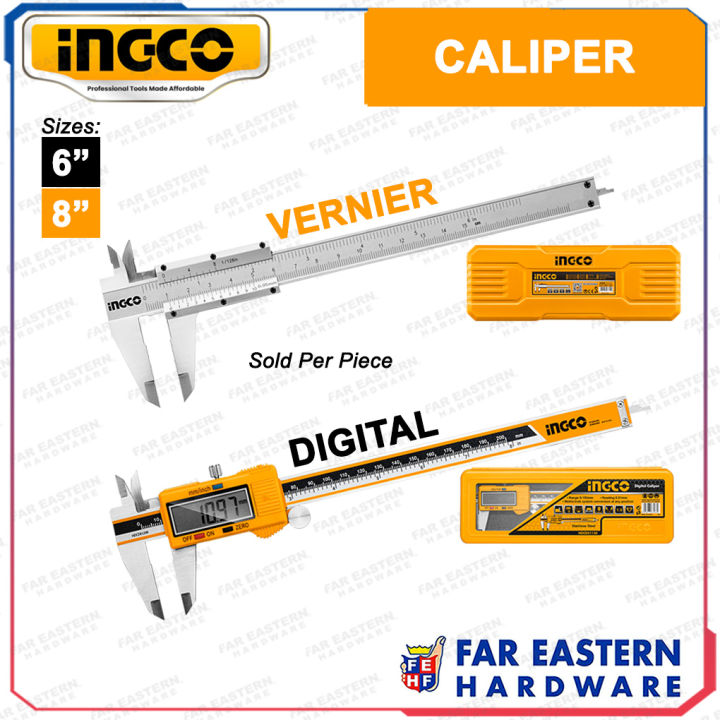 INGCO Caliper Measuring Vernier / Digital 6" | 8" INHT | Lazada PH