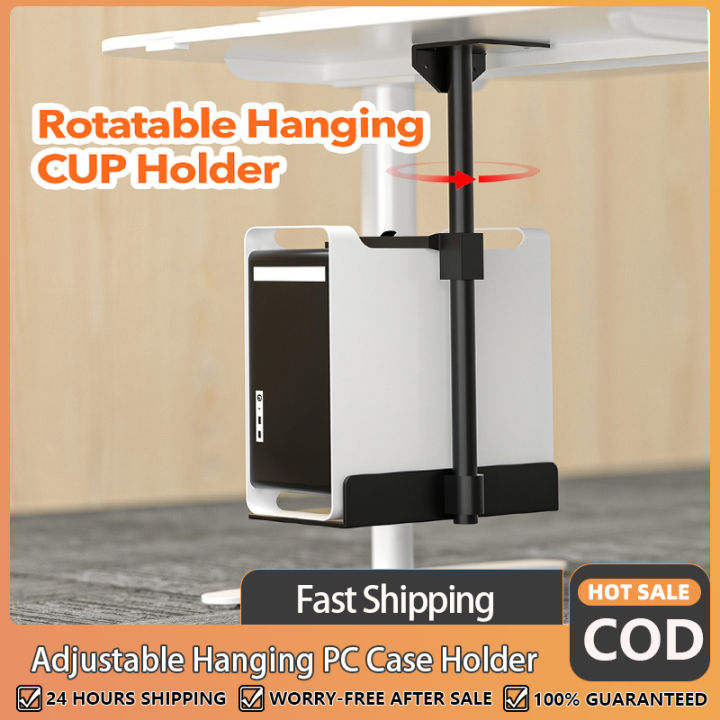 Fast Shipping Adjustable Hanging PC Case Holder Under Desk CPU Hanger ...