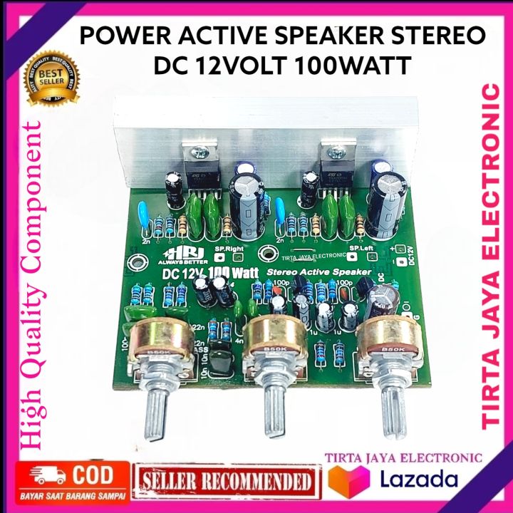 AMPLI DC ACTIVE SPEAKER STEREO DC 12VOLT 100WATT | Lazada Indonesia