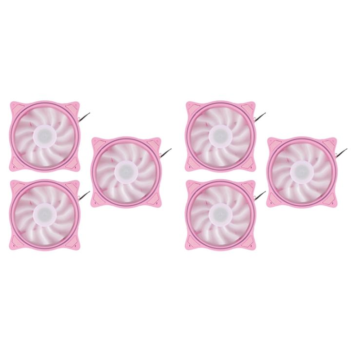 4 Pin 120mm Cool Fan Pc Fans 3 Aperture Interntl External Pink LED ...