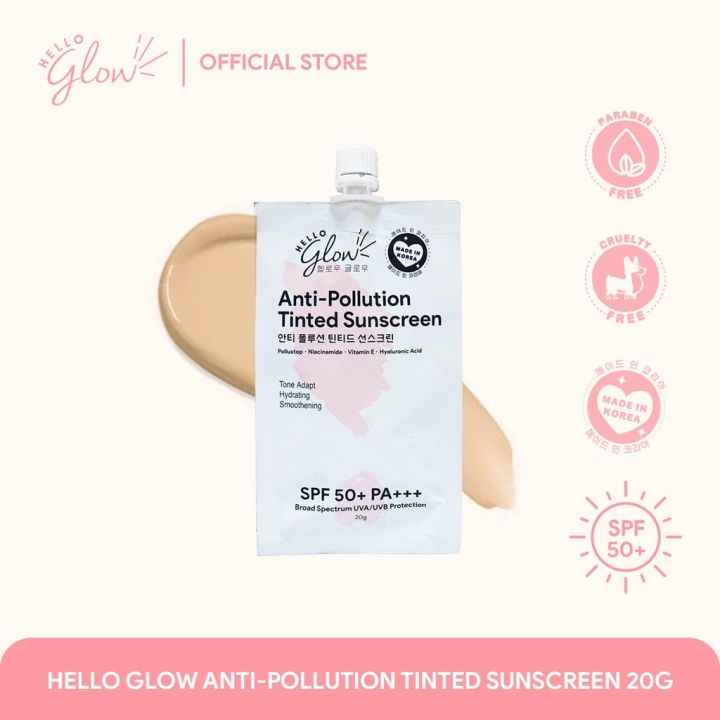 Hello Glow Anti-Pollution Tinted Sunscreen 20g | Lazada PH