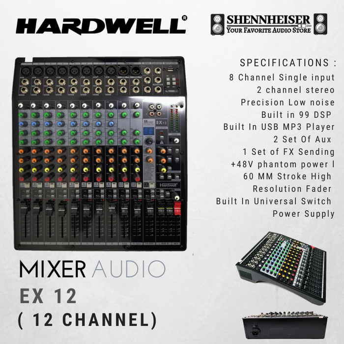 Mixer Audio Hardwell EX 12 ORIGINAL 12 Channel Garansi 1 Tahun | Lazada Indonesia