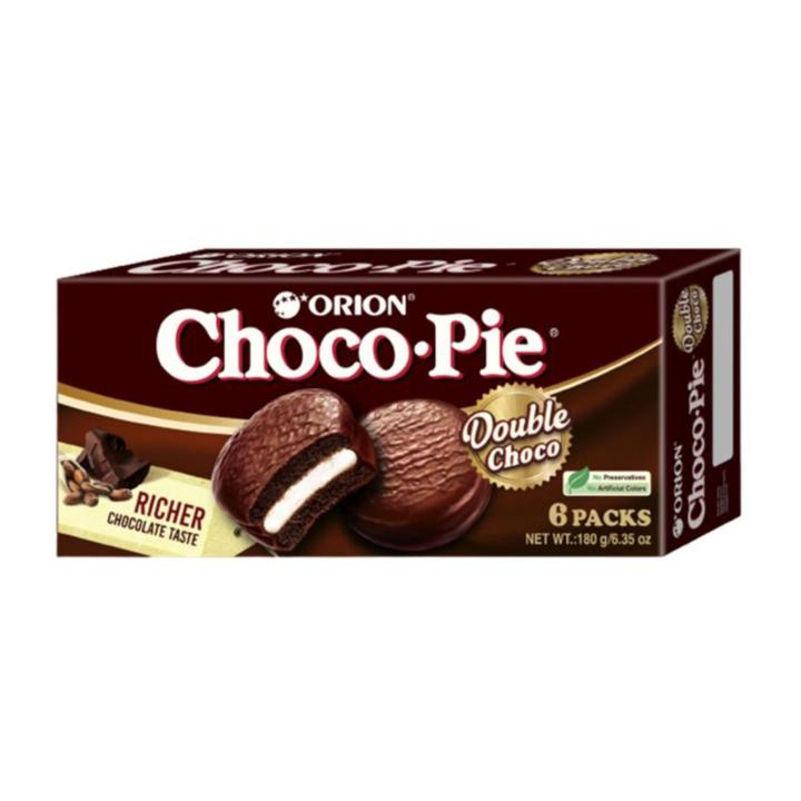 Orion ORION DOUBLE CHOCOLATE PIE 6P 180G | Lazada Singapore