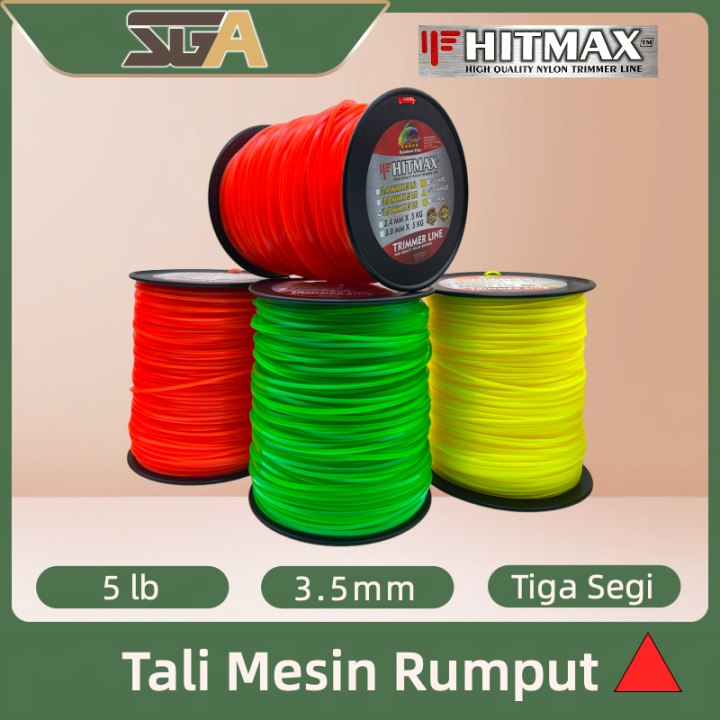 HITMAX Triangle Trimmer Line 3.0mm 3.5mm | 5LB (±2.3kg) Tali Mesin Rumput | Nylon Triangle Grass ...
